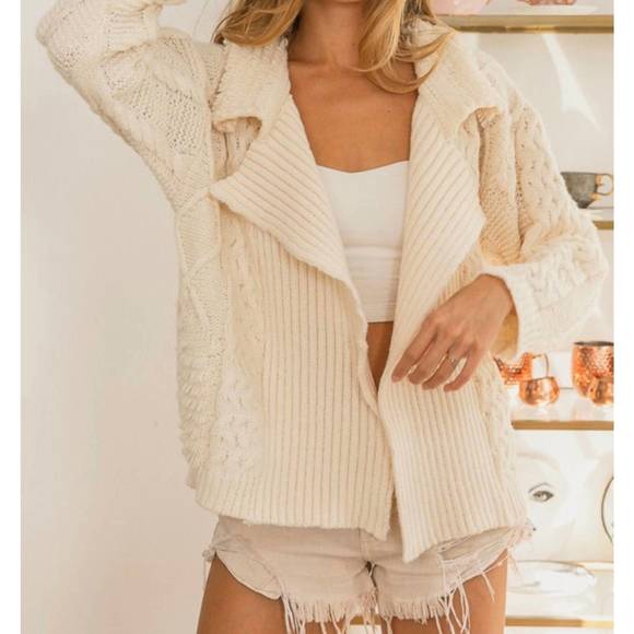 BiBi | Sweaters | New Bibi Loop Collar Sweater In Natural | Poshmark